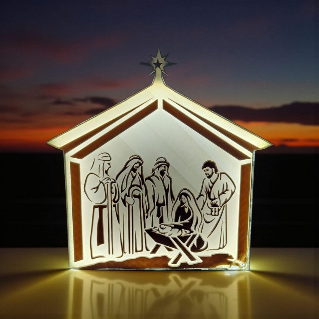 Usb-powered Nativity Lightbox – Warm LED Holiday Decor - Etsy