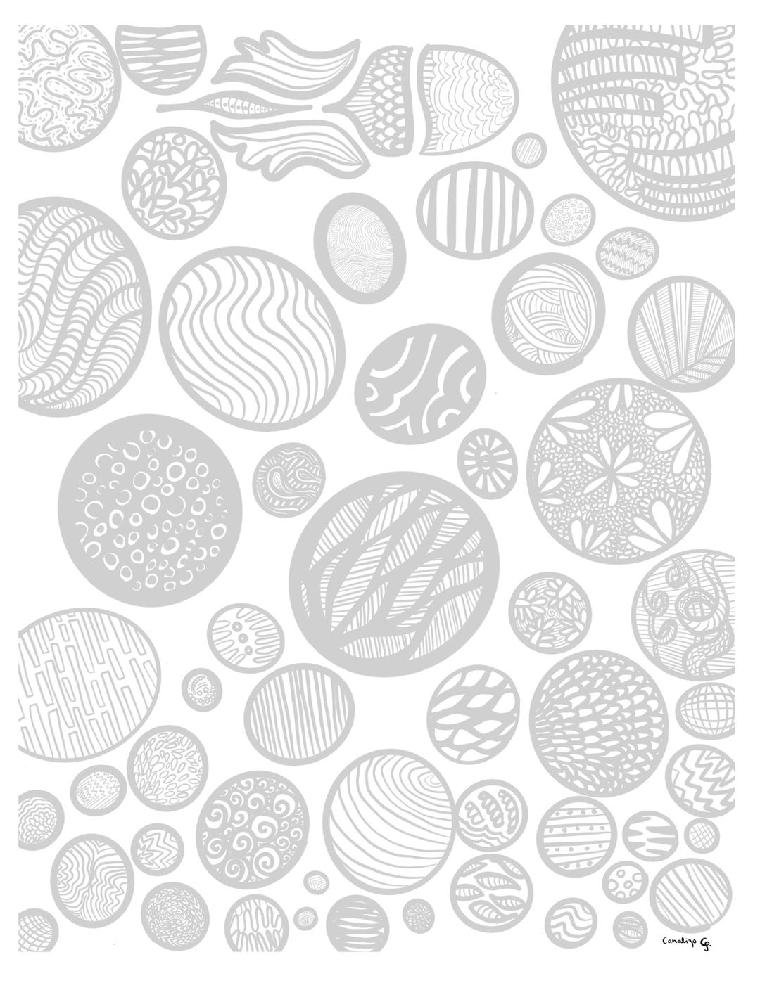 Doodle Tracing Sheet, Stress Relief Art, Meditation, Grounding (digital ...