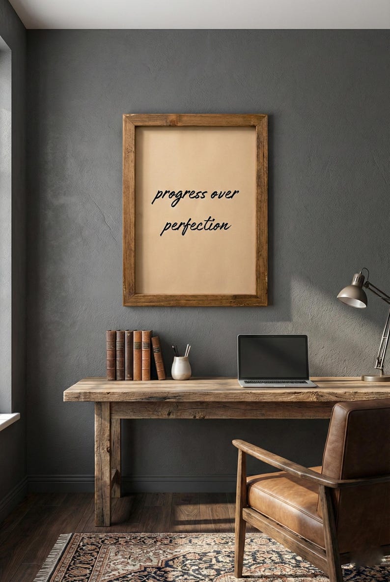 Progress Over Perfection Print • Growth Mindset Wall Art • Classroom ...