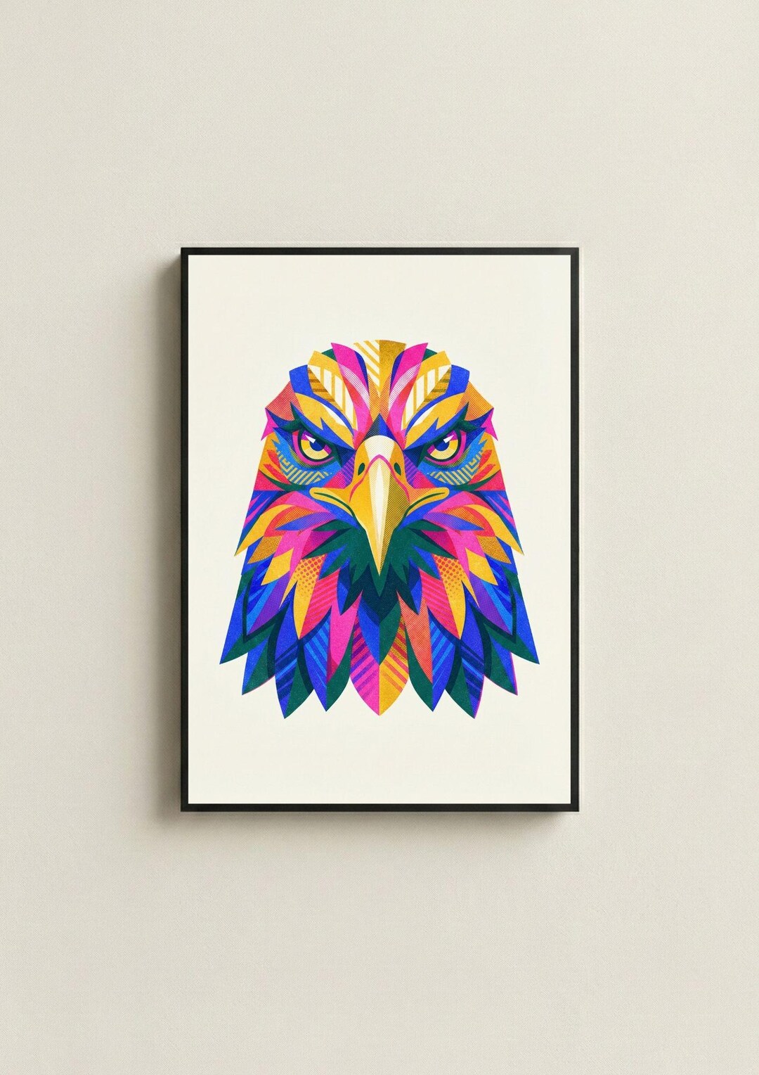 Modern Abstract Eagle Art • Colorful Eagle Wall Decor • Vibrant ...