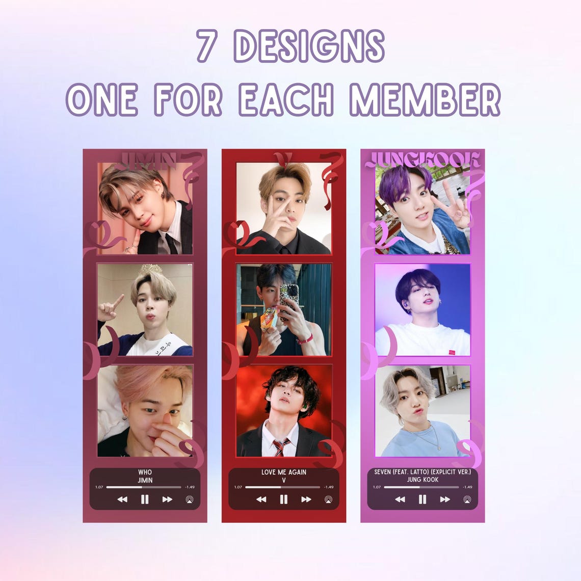 BTS Photo Booth Strips Template | Souvenir | Freebie | Digital Canva ...