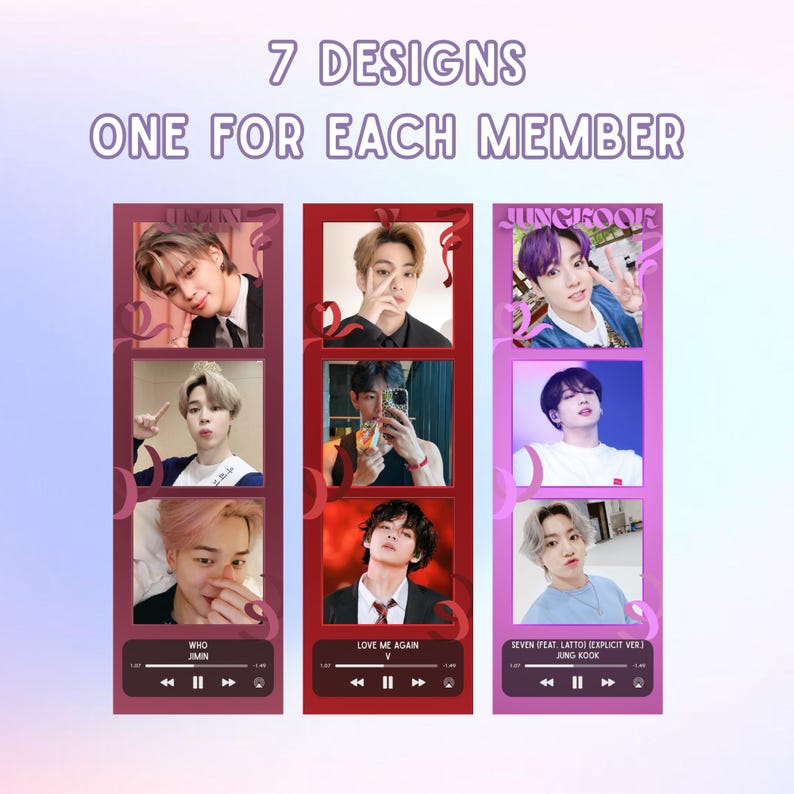 BTS Photo Booth Strips Template | Souvenir | Freebie | Digital Canva ...