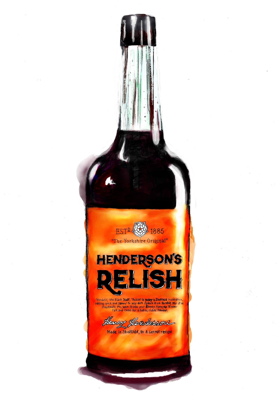 Henderson's Relish New Label A3 A4 A5 Sized Print - Etsy