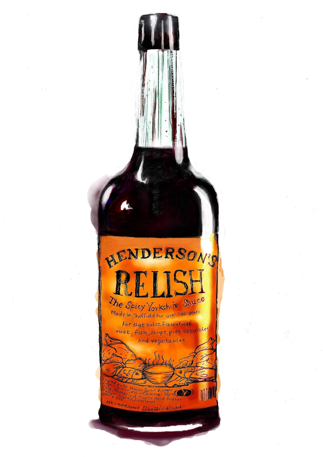 Old Label Henderson's Relish Fine Art Print A4 - Etsy UK