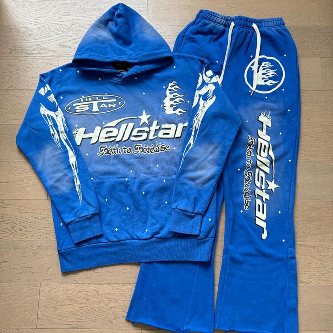 Vintage Y2K Streetwear Set Rock | Graphic Hoodie and Sweatpants Hip Hop ...