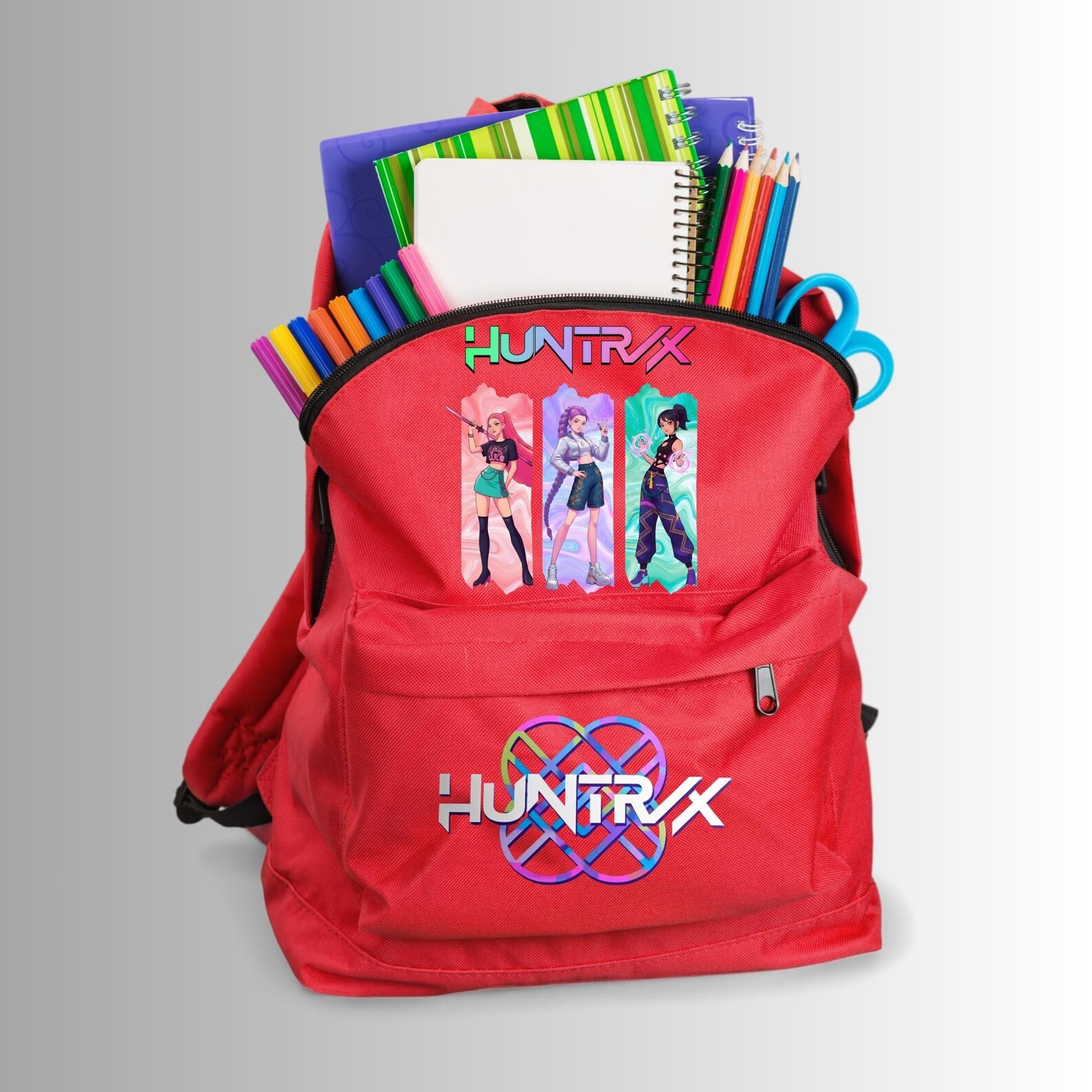 Kpop Demon Hunters School Bag Design Huntrix Saja Boys Backpack Art ...