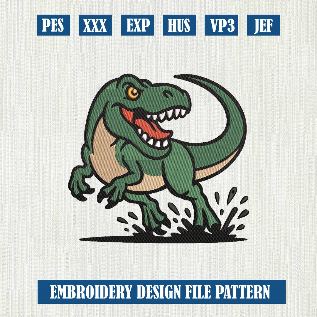 T-rex Dinosaur Embroidery, T-rex Machine Embroidery, Baby Boy ...