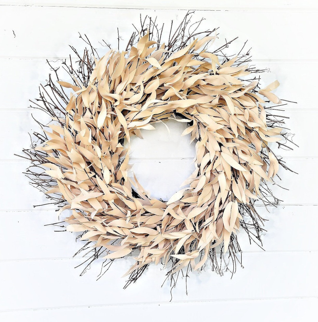 Fall Farmhouse Wreath-rustic Twig Wreath-modern Farmhouse Decor-fall ...