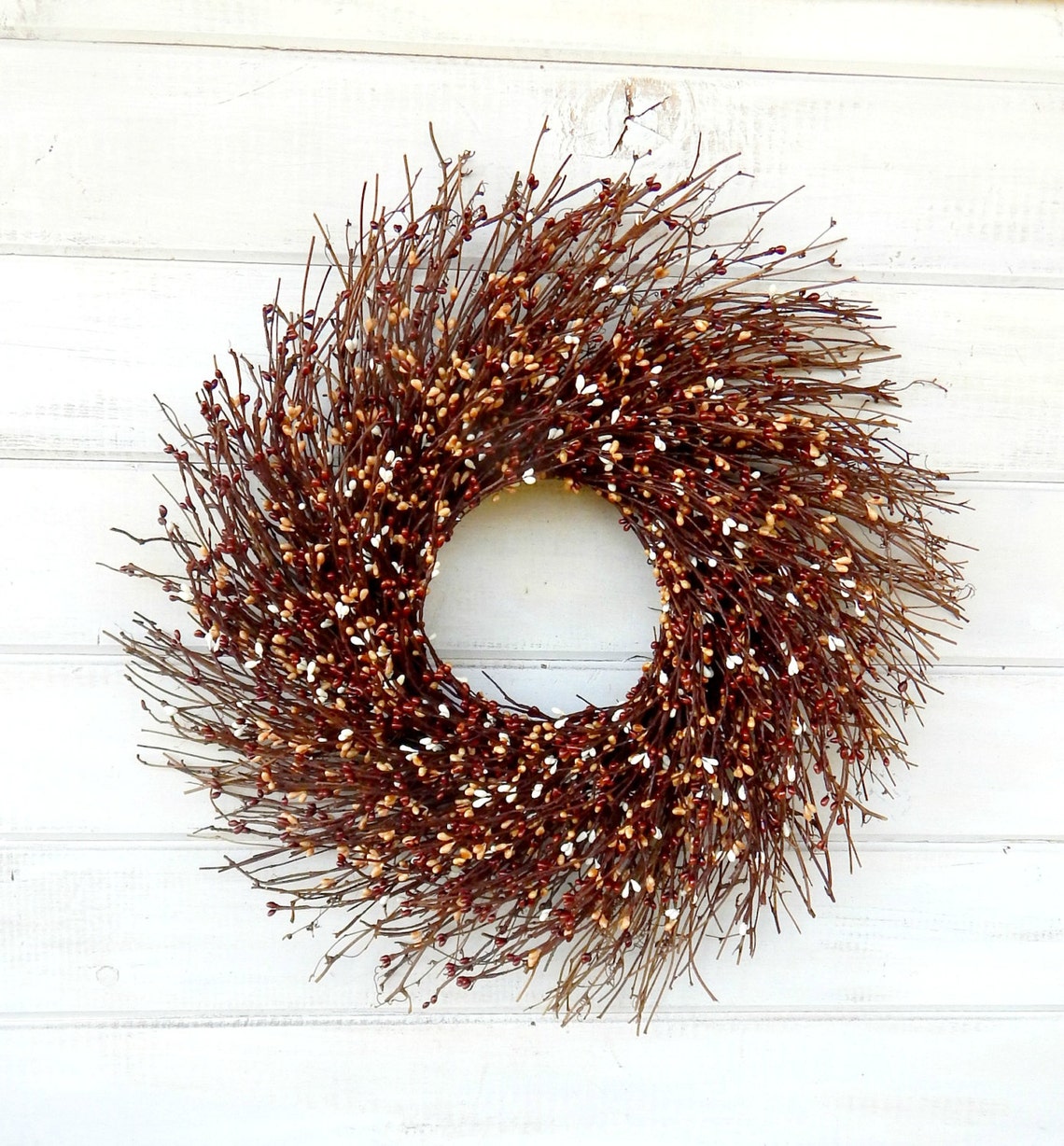 Fall Wreath-rustic Farmhouse Wreath-fall Home Decor-brown | Etsy