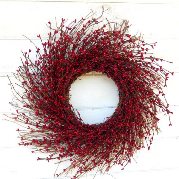 Red Berry Wreath - Etsy