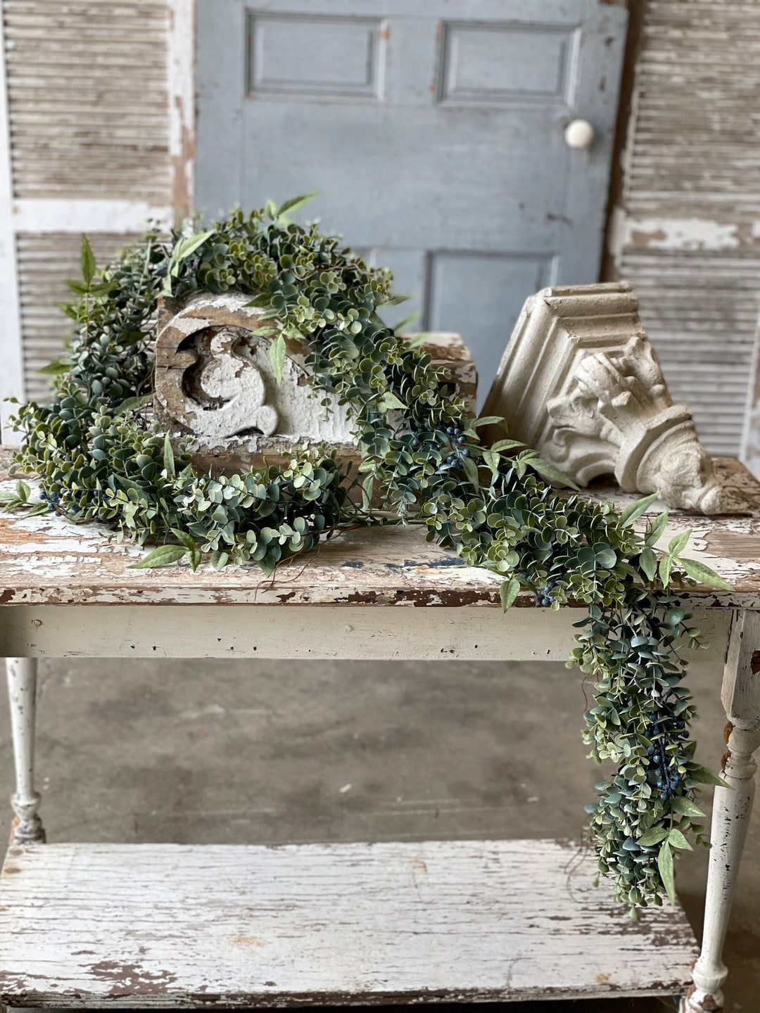 Eucalyptus Garland-modern Garland for Mantle-greenery Garlands-table ...