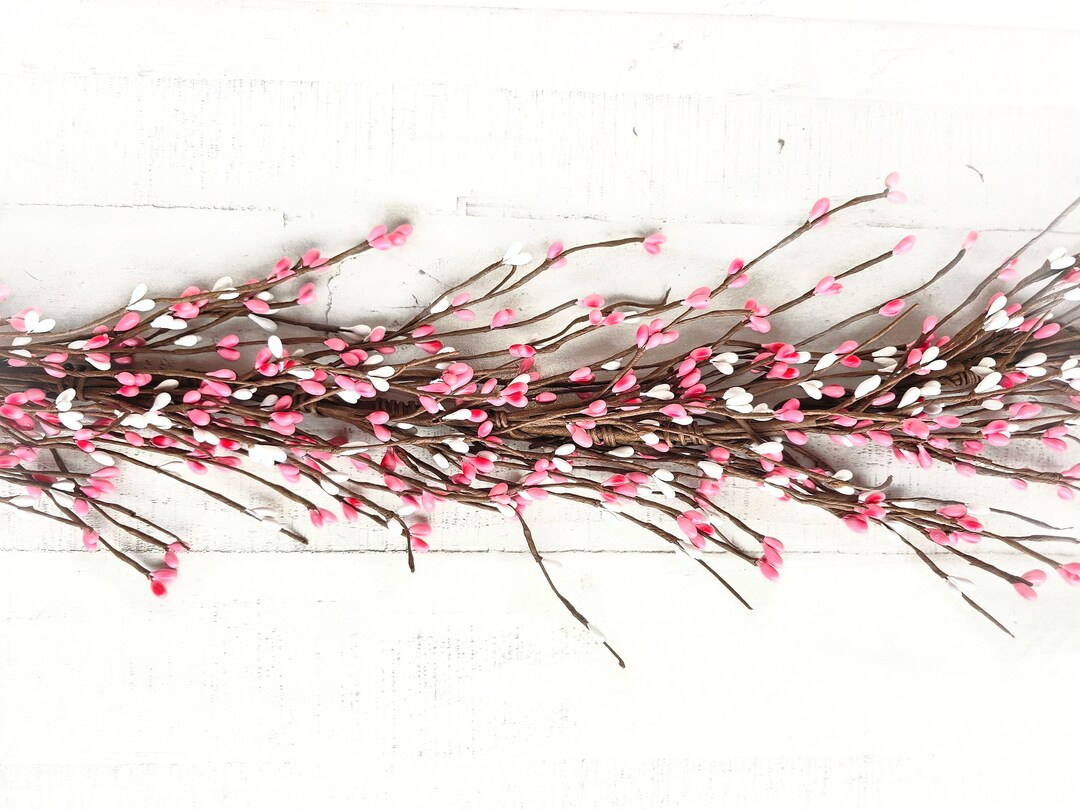 Berry Garland-pink & WHITE Garland-table Runner-easter Garlands-garland ...