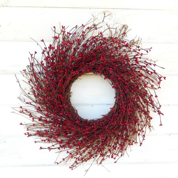 Red Wreath - Etsy