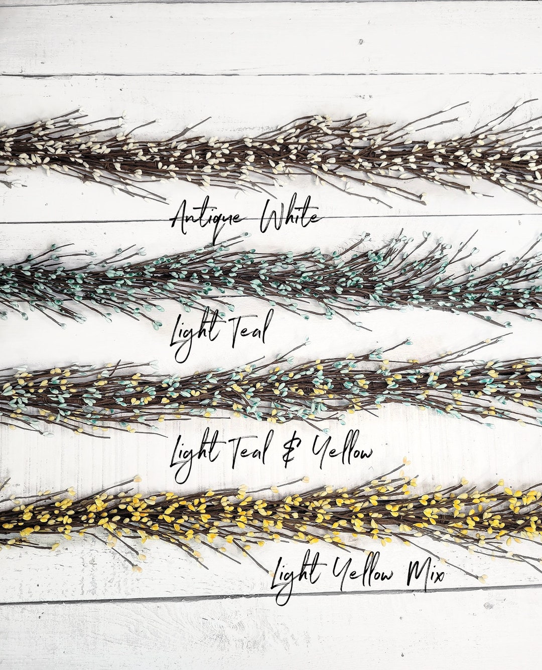 Everyday Garland Decor-modern Cottage Spring Berry Garlands-spring ...