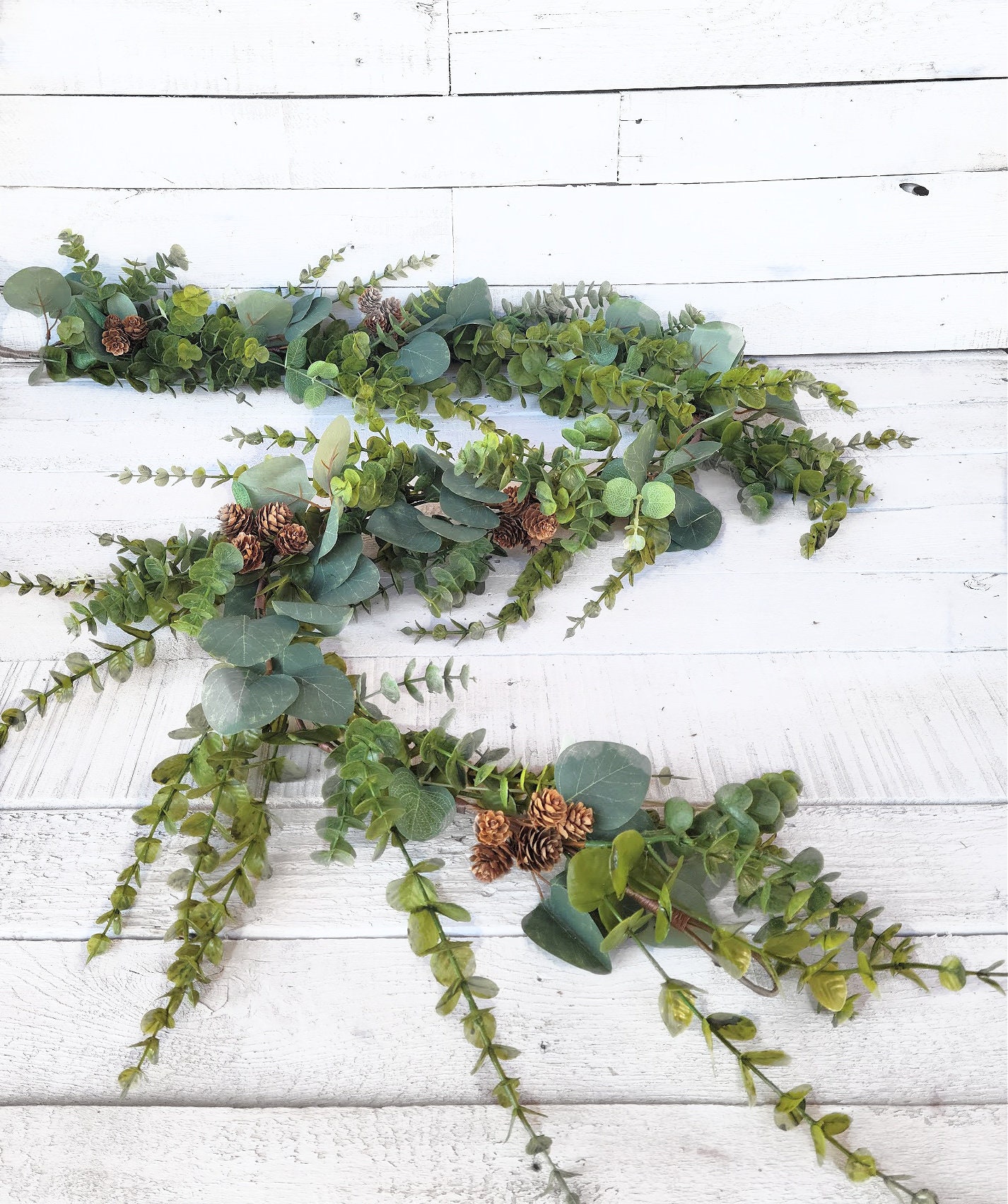 Greenery Garland-Mixed Eucalyptus Garland-Modern Farmhouse-Year-Round ...