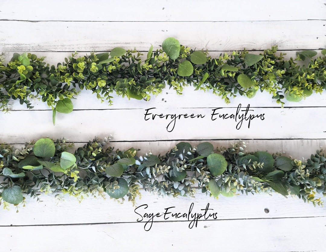Winter Greenery Garland-christmas Tablescape-faux Eucalyptus Garland ...