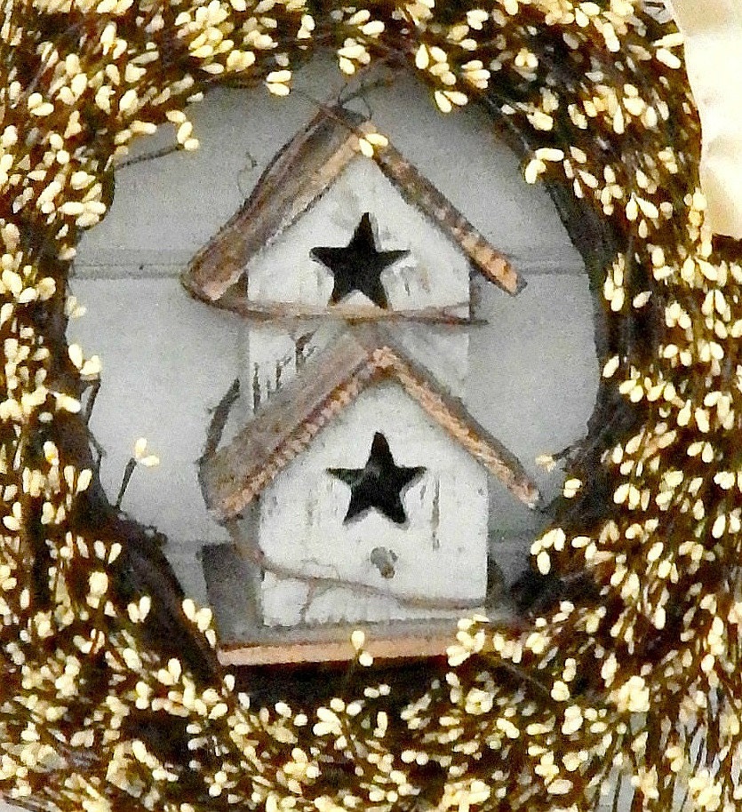 Spring Wreath-Birdhouse Wreath-YELLOW Berry Wreath-Spring Home Decor ...