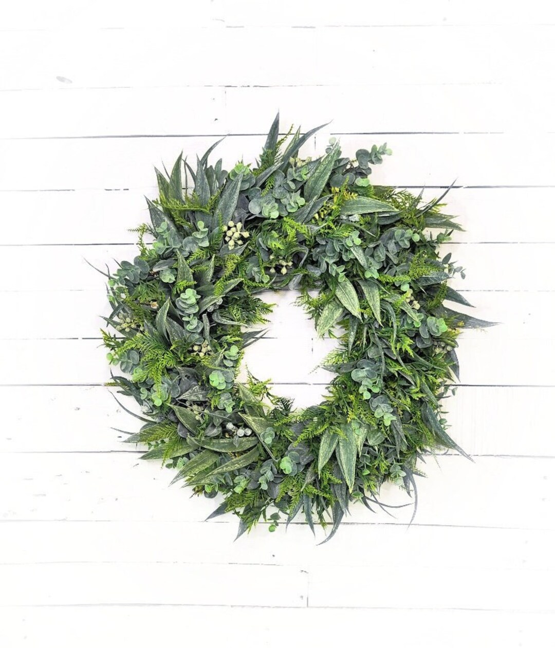 Everyday Greenery Front Door Wreath-modern Farmhouse EUCALYPTUS and ...