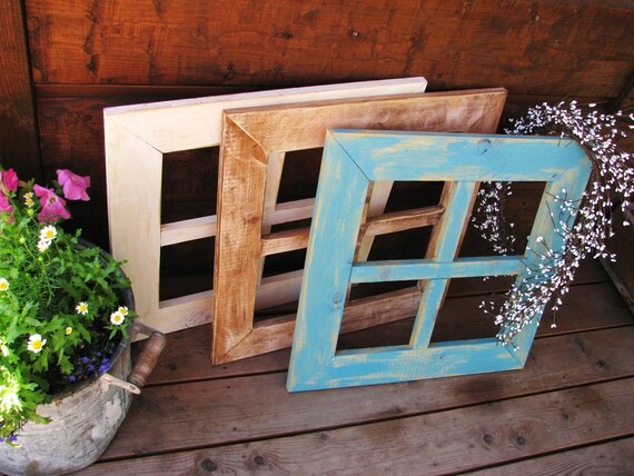 Items similar to CUSTOM COLORS.....Distressed Wooden Window Frames ...