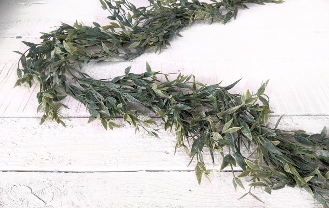 Greenery Garland-6ft Faux Greenery Garland-year Round Garland-modern ...