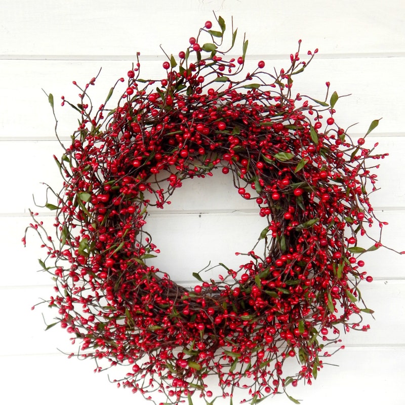 Red Berry Wreath - Etsy