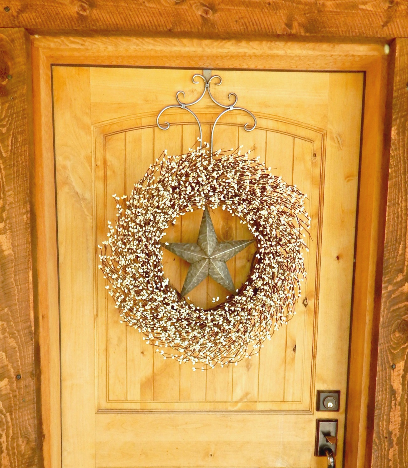 Summer Wreath-large Star Wreath-silver & ANTIQUE White Barn - Etsy