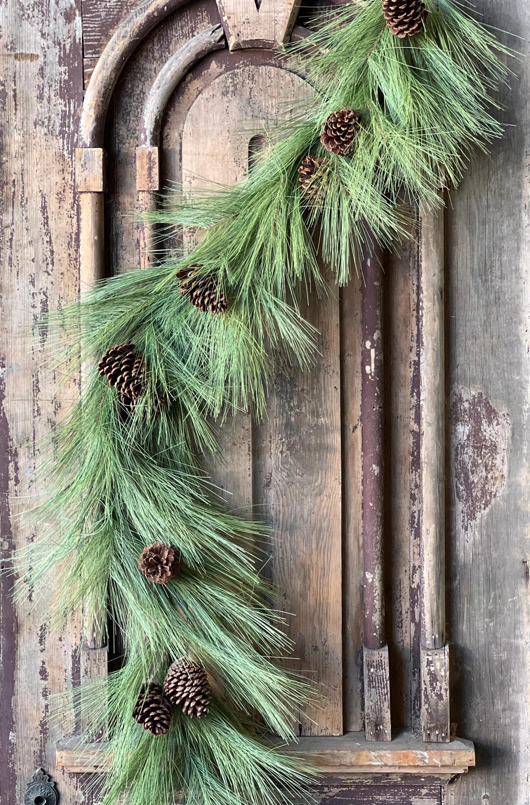 Christmas Garland-long Needle Garland-holiday Mantel Decor-christmas ...