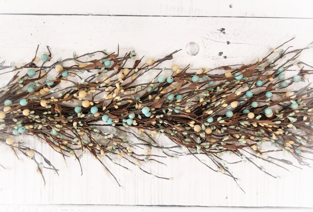 Light Teal & Cream Garland-spring Garland-cottage Home Decor-spring ...