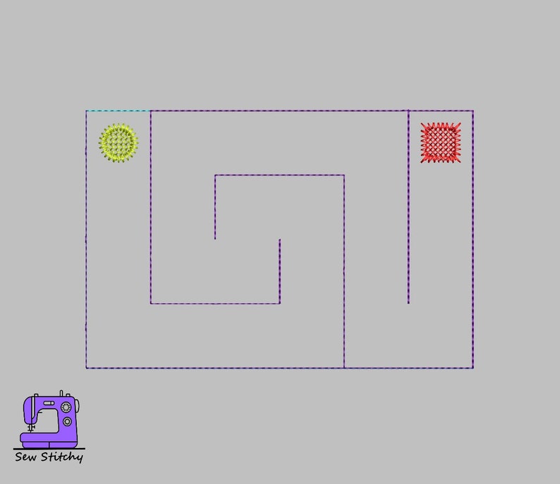 Fiddle Maze - Machine Embroidery Design - Etsy
