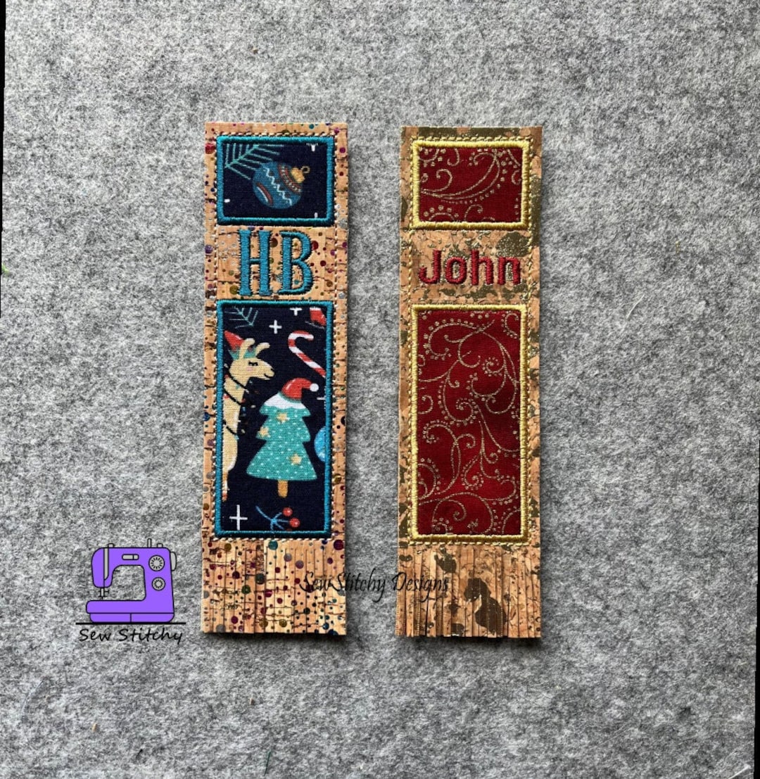 ITH Cork Applique Bookmark - Machine Embroidery Design - Etsy