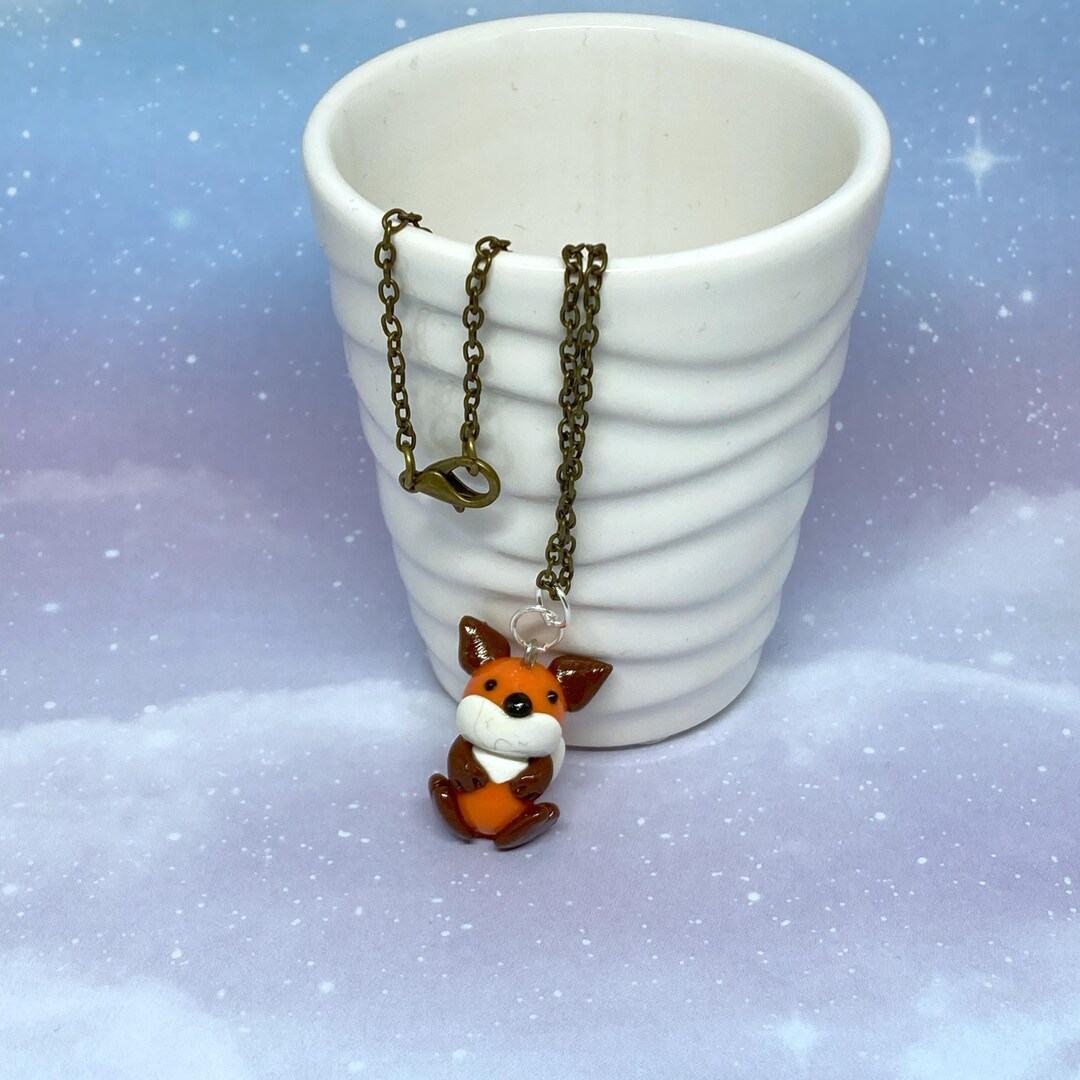 Fox Necklace, Fox, Red Fox, Foxes, Red Foxes, Polymer Clay, Handmade ...