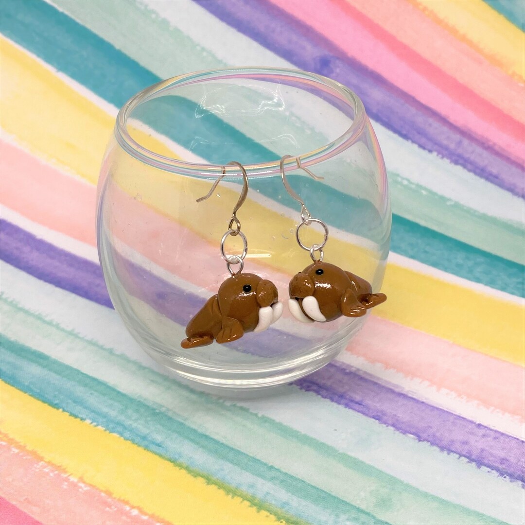 Walrus Earrings, Walruses, Walrus, Handmade, Polymer Clay, Walrus ...