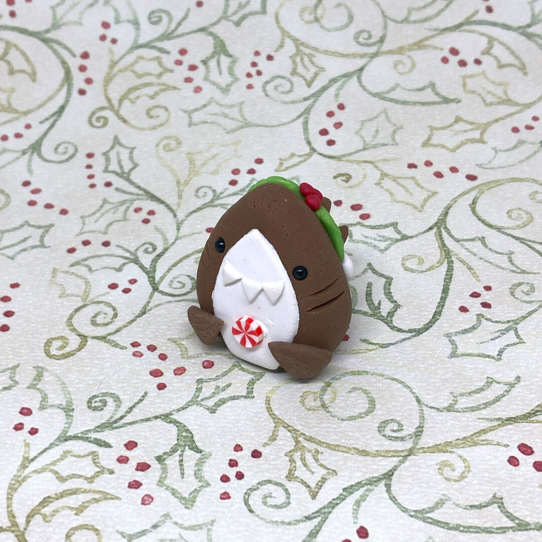 Shark Figure, Gingerbread Shark, Shark Art, Clay Figure, Handmade ...