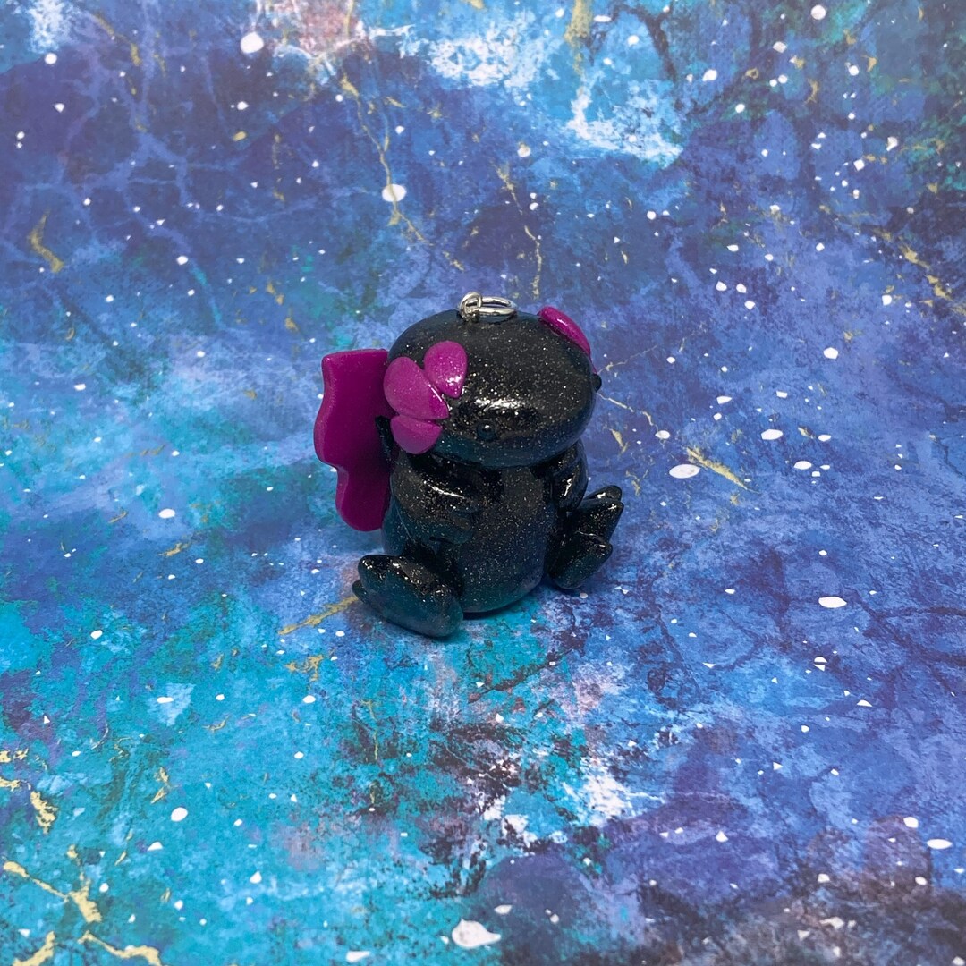 Axolotl Figure, Axolotl Ornament, Axolotl Art, Black Axoltol, Clay ...