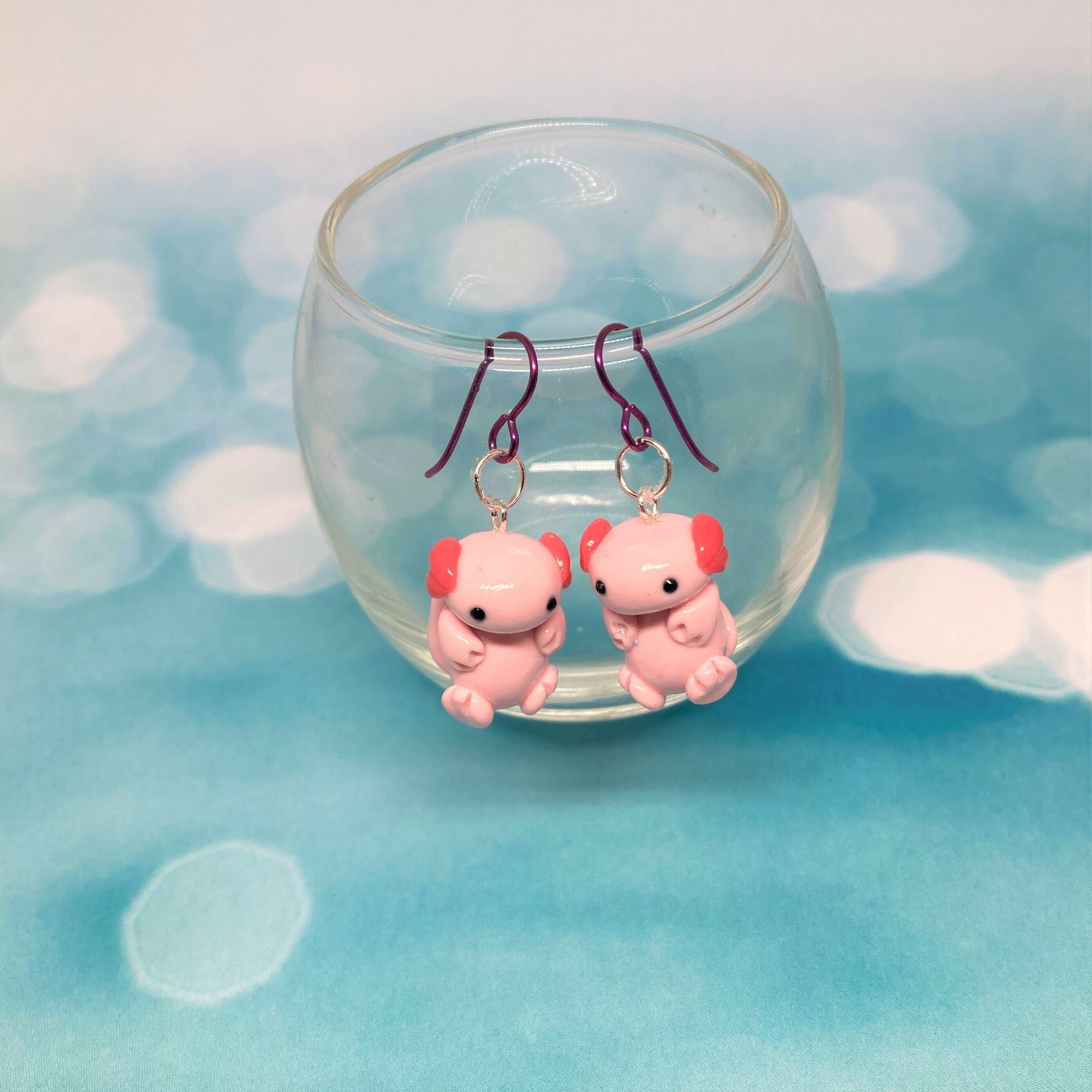Axolotl Earrings Axolotls Amphibians Handmade Polymer | Etsy