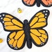 Felt Butterfly Pattern - PDF & SVG Monarch Butterfly. Hand Embroidered ...