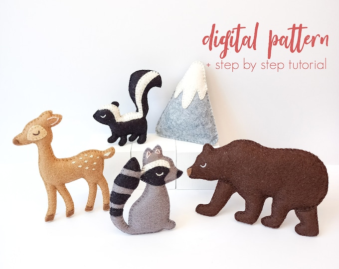 Felt Mountains PDF Sewing Pattern Felt Ornaments Templates - Etsy Norway