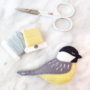 Felt Chickadee Pattern - PDF and SVG Instant Download. Embroidered Felt ...