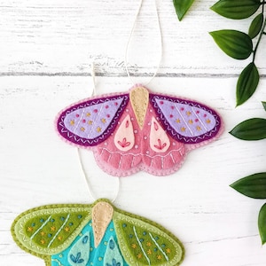 PDF Felt Pattern - Felt Embroidered Moth. Hand Embroidery Pattern. Moth ...