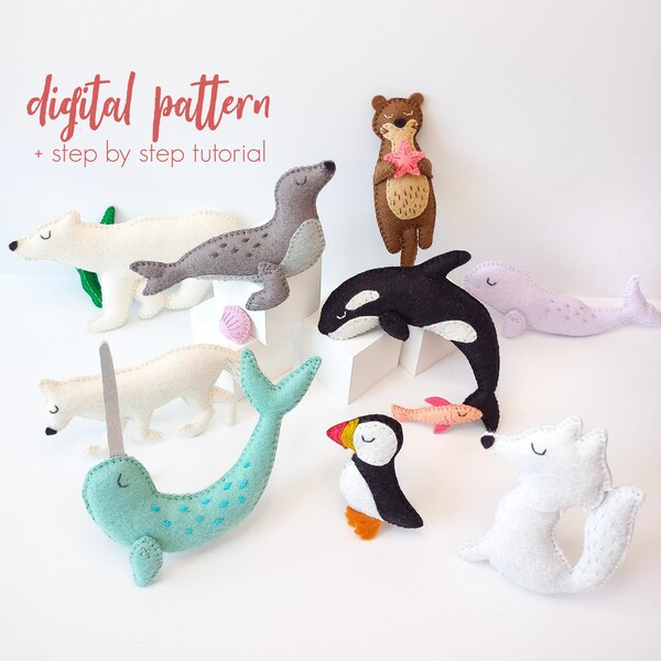 Mini Felt Animals - Etsy