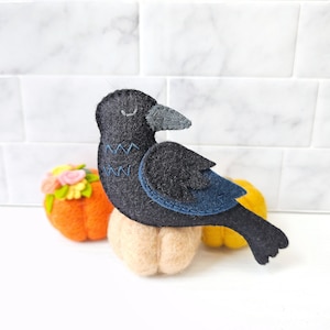 Felt Raven Pattern, Beginner Hand Sewing Tutorial. PDF & SVG Instant ...