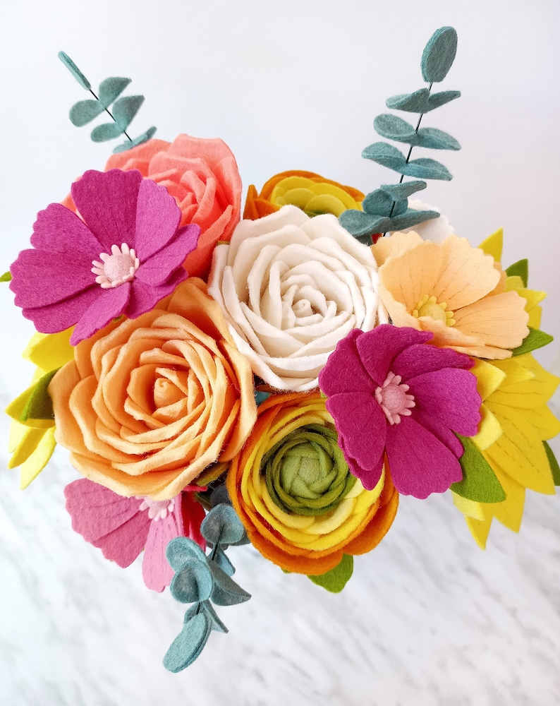 Felt Flower Bouquet Pattern Set - Instant Digital Download PDF & SVG ...