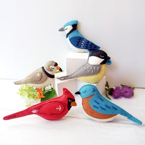 Cardinal Sewing Pattern PDF, Felt Red Bird SVG Instant Download Pattern ...