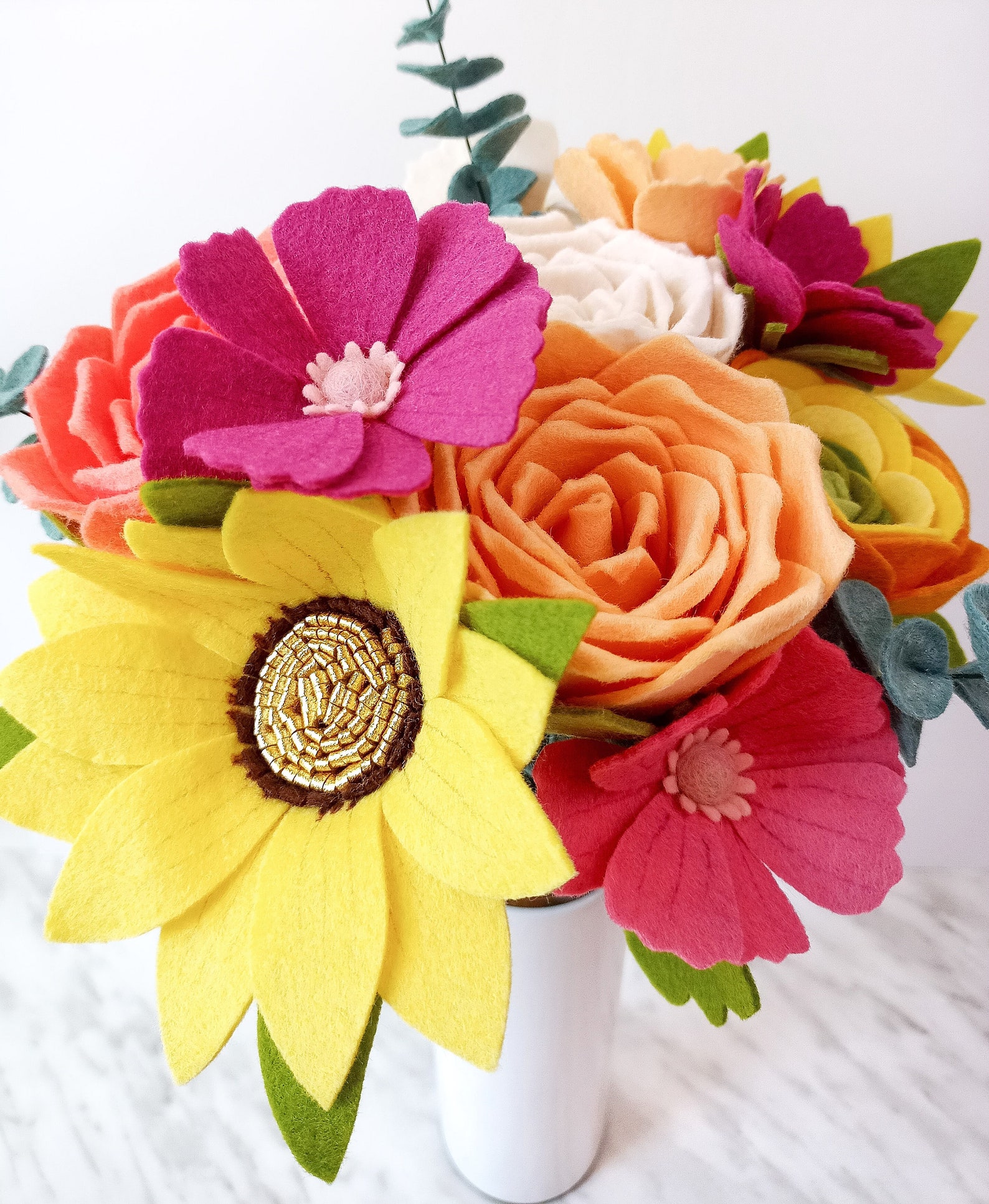 Felt Flower Bouquet Pattern Set - Instant Digital Download PDF & SVG ...