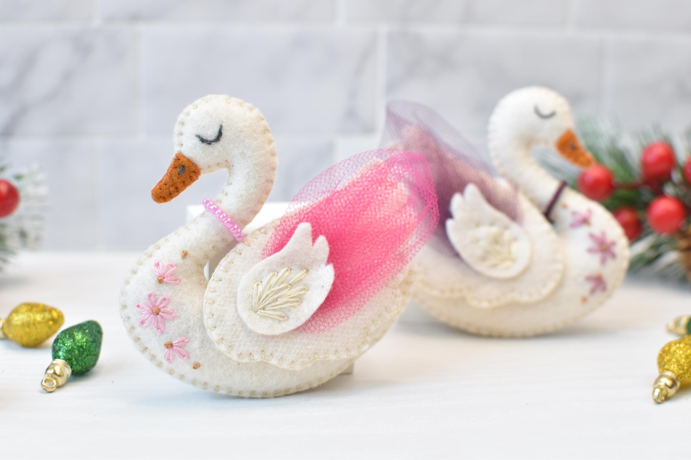 Felt Swan Pattern PDF, Easy DIY Swan Sewing Template, SVG Bird Pattern ...