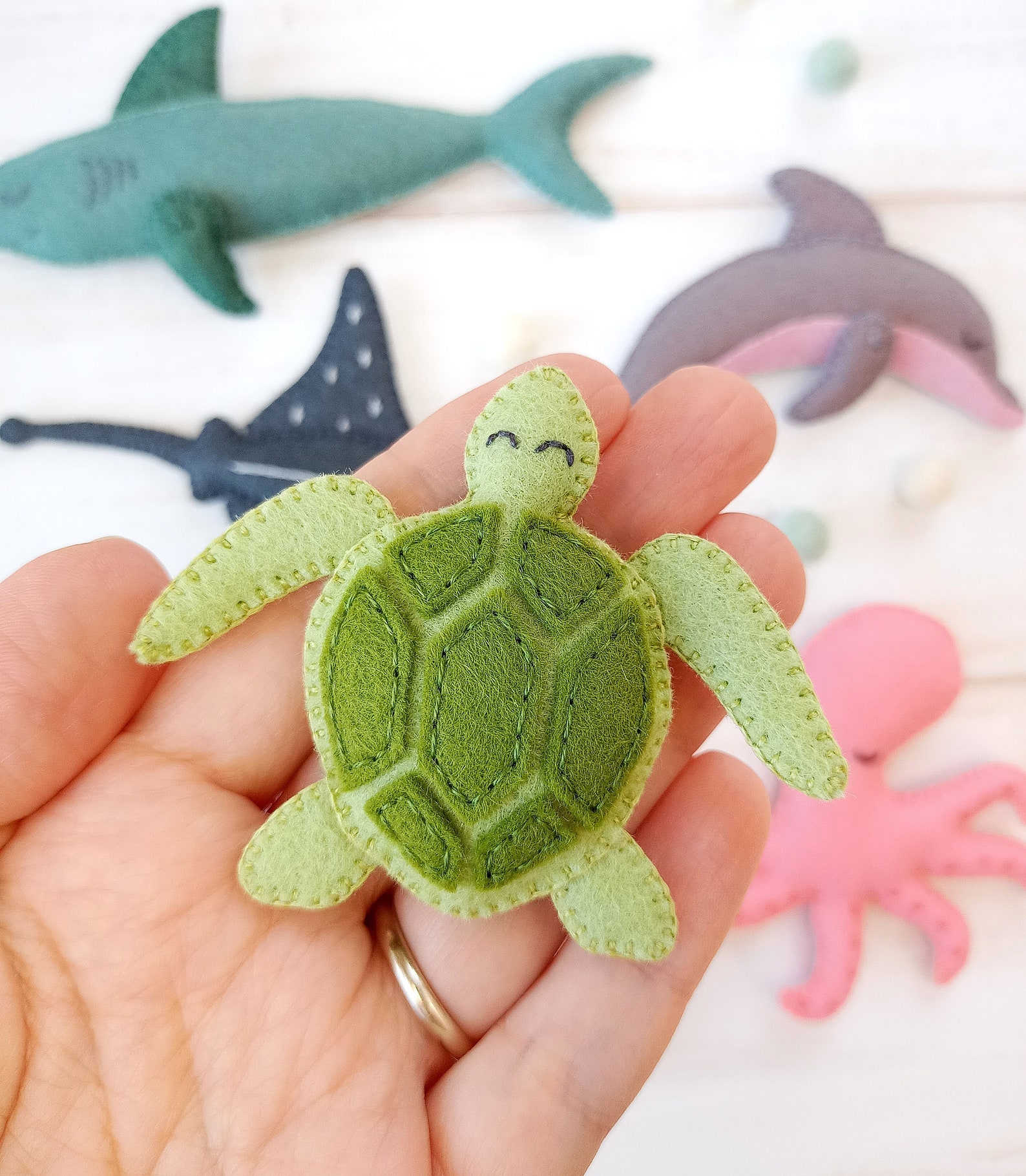 Felt Ocean Animal Patterns PDF & SVG, Sea Creatures Digital Download ...