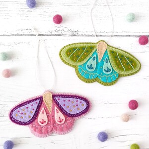 PDF Felt Pattern - Felt Embroidered Moth. Hand Embroidery Pattern. Moth ...