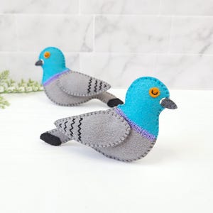 Felt Pigeon Sewing Pattern PDF, Easy Bird Ornament DIY, Felt Bird SVG ...