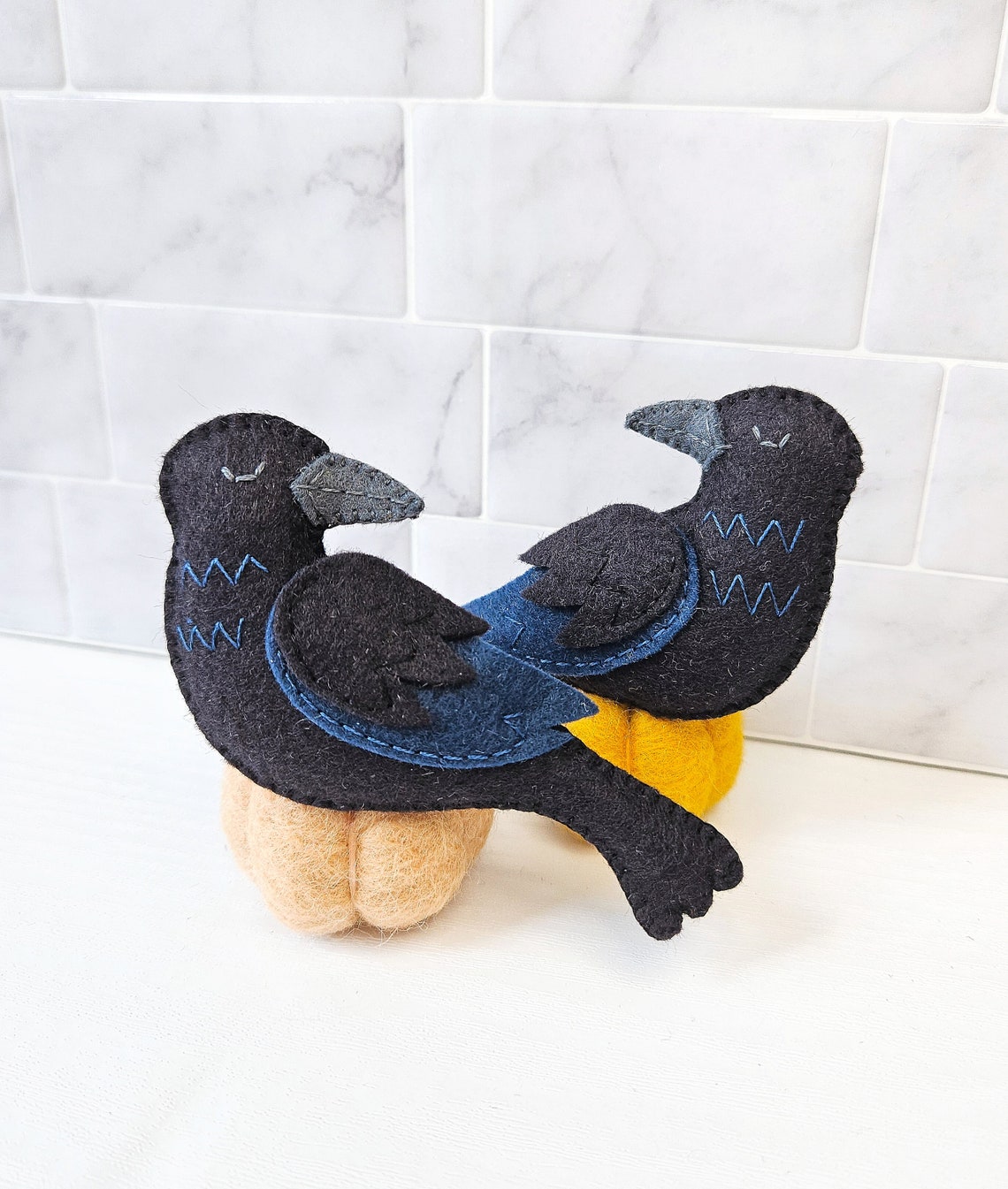 Felt Raven Pattern, Beginner Hand Sewing Tutorial. PDF & SVG Instant ...