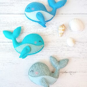 PDF Felt Pattern - Whale Plushie Pattern. Felt Animal Sewing Pattern ...